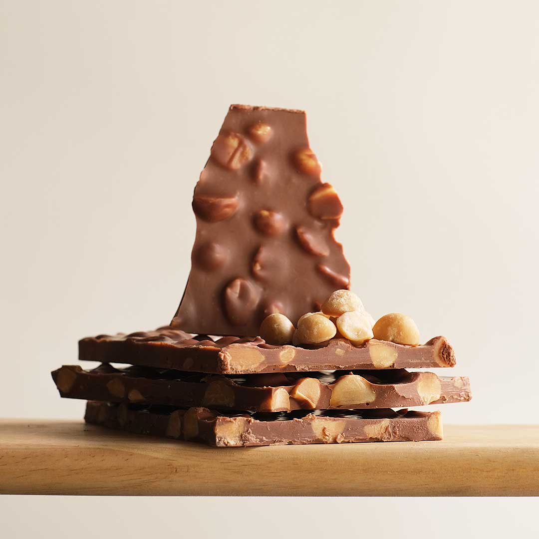 Roasted Macadamia with Sugarfree Milk Chocolate Brittle - Chocolate ...